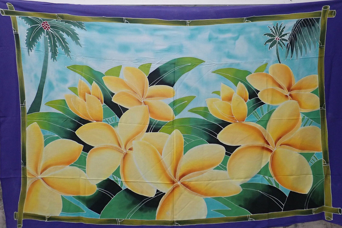 Hand painted batik wall art, batik sarong – Ubud Glass